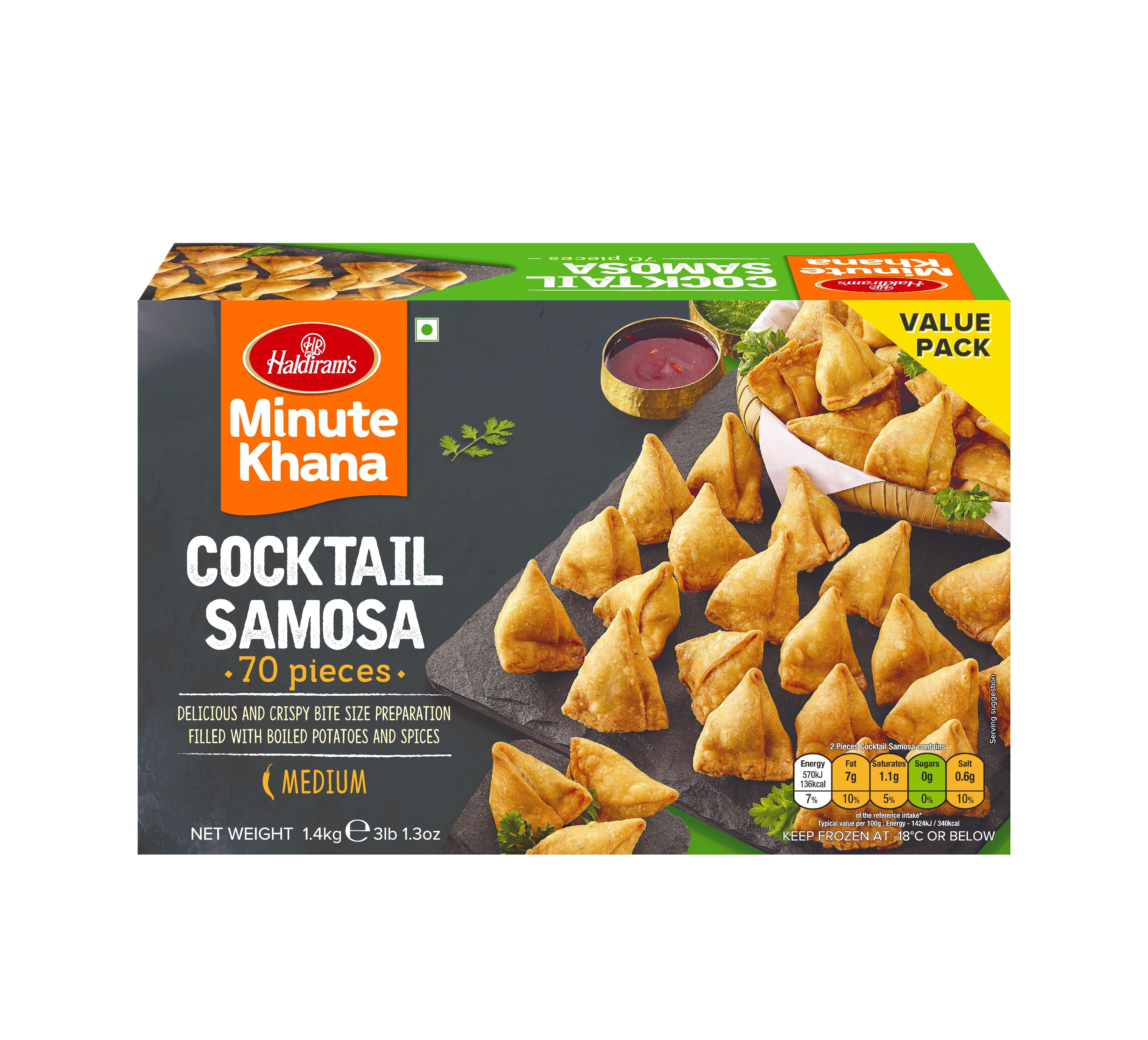 HALDIRAMS (DELHI) COCKTAIL SAMOSA 1.4KG – Sri Renga Trading